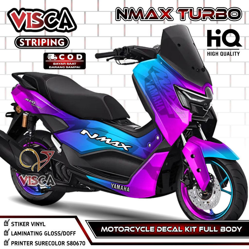 Jual Decal NMAX Turbo Full Body - Stiker Motor NMAX Neo Fullbody ...