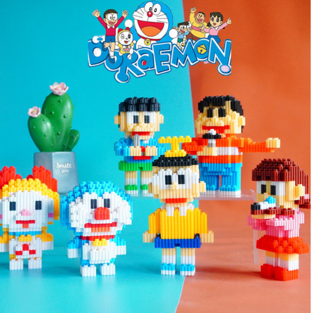 Jual DIY Mainan Edukasi Brick Nano Bricks Doraemon Nobita Mainan Balok ...