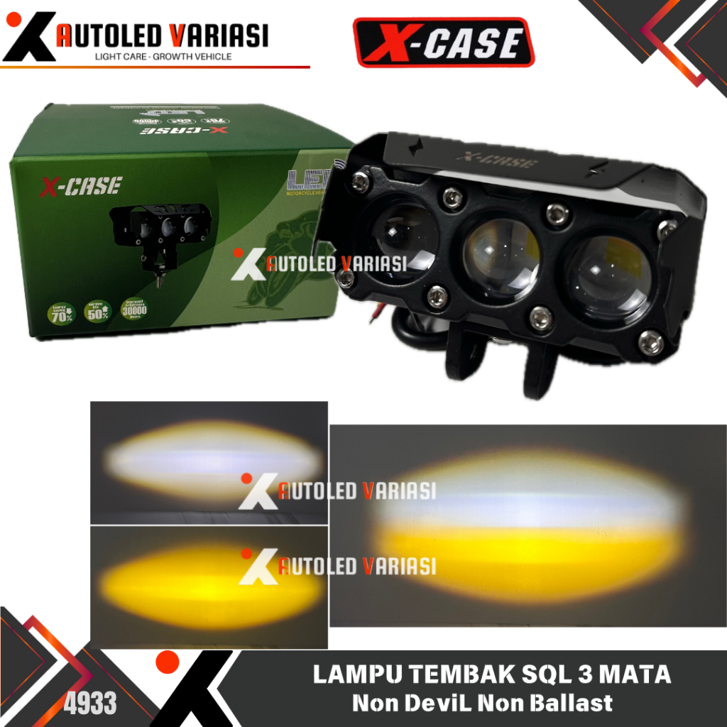 Jual Lampu Tembak Xcase 3 Mata 60 Watt Plus Kipas Pendingin Bisa Untuk ...