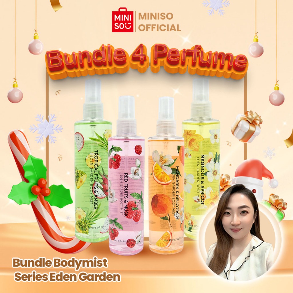 Jual [BUNDLING] MINISO Body Mist 150ml fragrance spray tahan lama ...