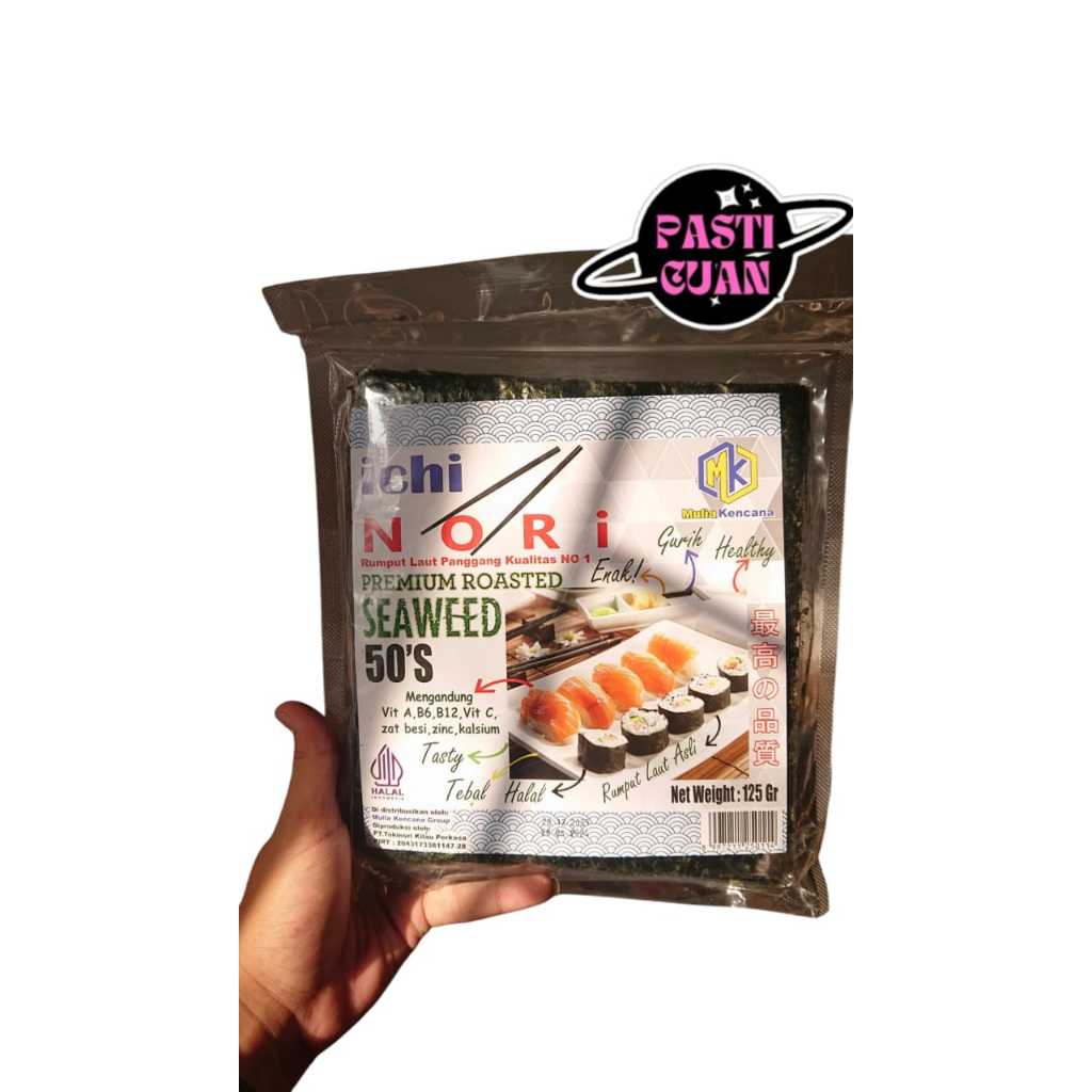 Jual SUSHI NORI ICHINORI 50 LEMBAR-DRIEDSEAWEED-HALAL-HIJAU GELAP | Shopee Indonesia