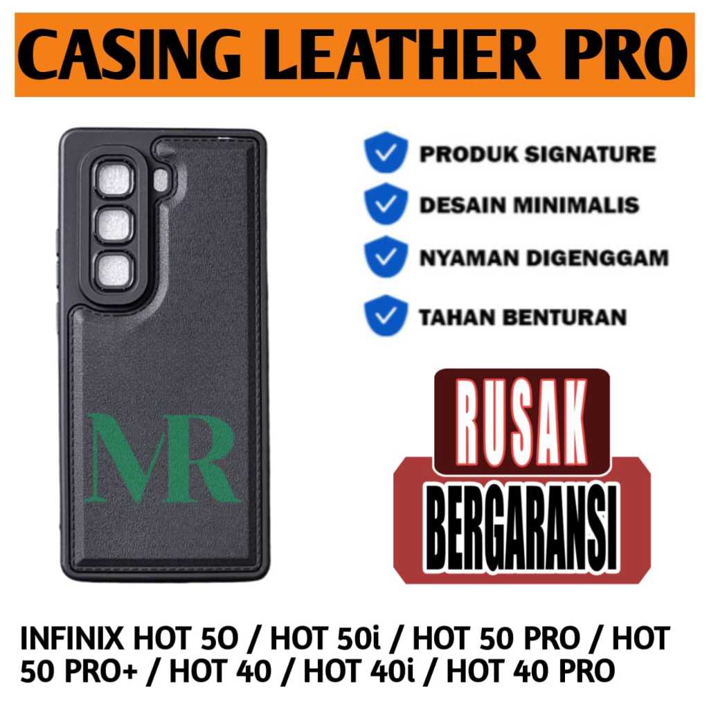 Jual CASING SOFTCASE LEATHER PRO BLACK FOR INFINIX HOT 60 / 60i / HOT 50 / HOT 50i /HOT 50 PRO ...