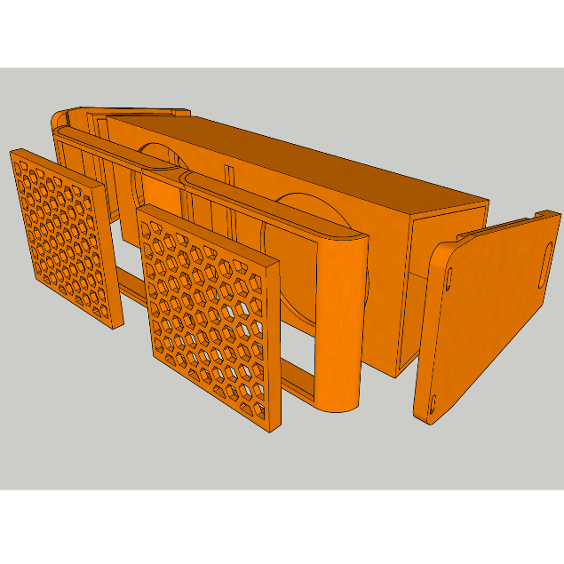 Jual Box 3D Printing Custom DIY Line Array Tarra RDW Dual Speaker 2 ...