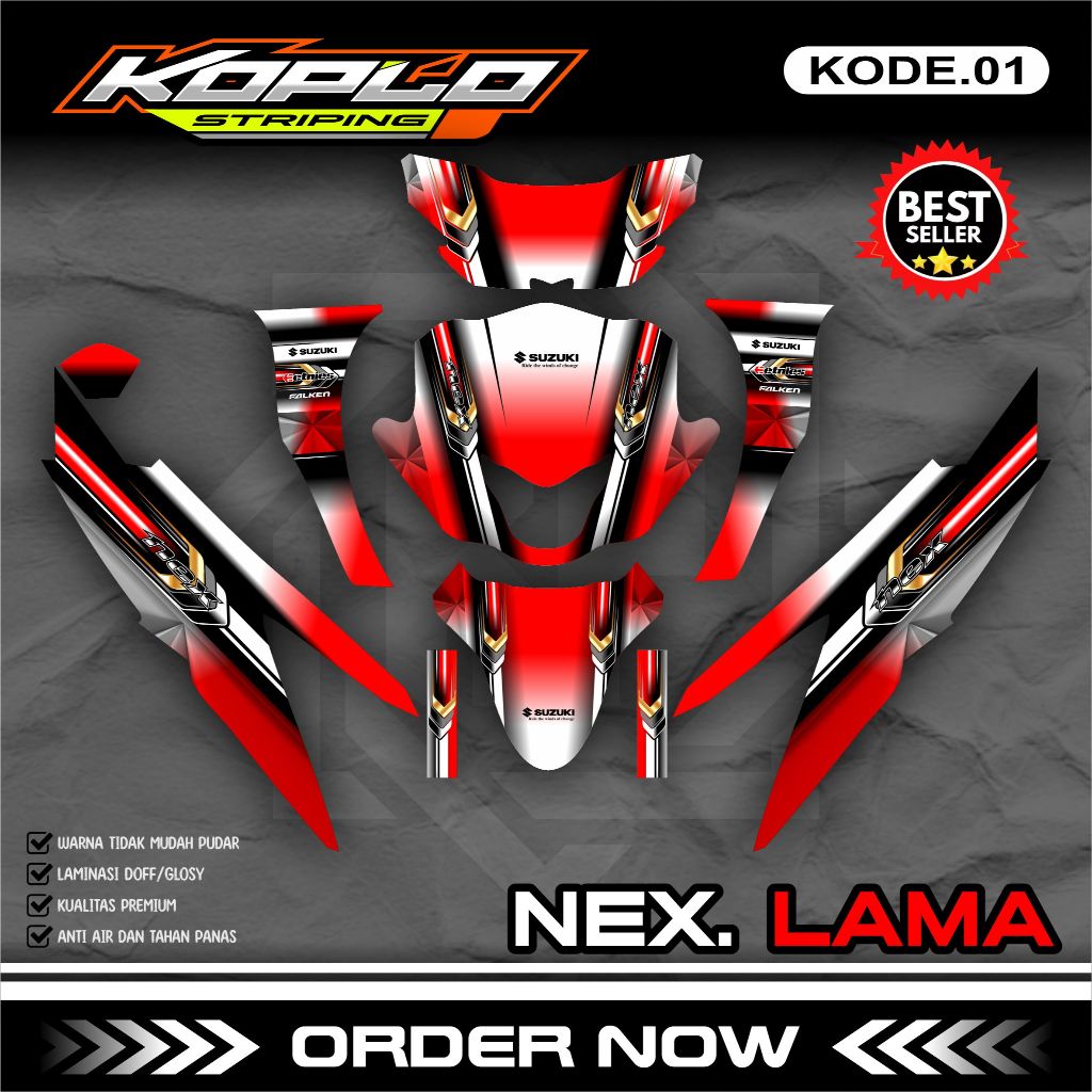 Jual Sticker Decal Full Body Suzuki NEX Lama - Stiker Striping Dekal ...