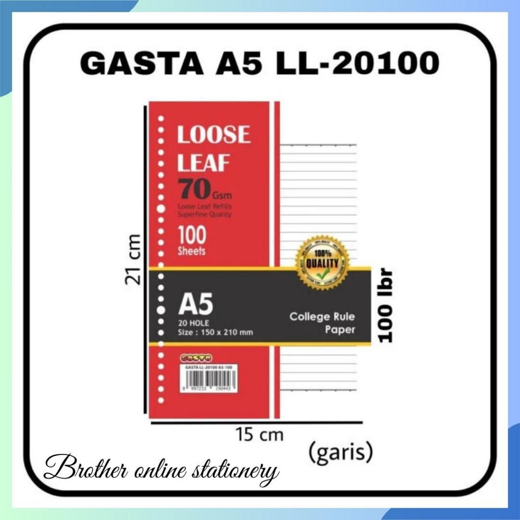 Jual BOS Loose Leaf A5 100 lbr / Isi Kertas Binder/ Memo Tulis Paper ...