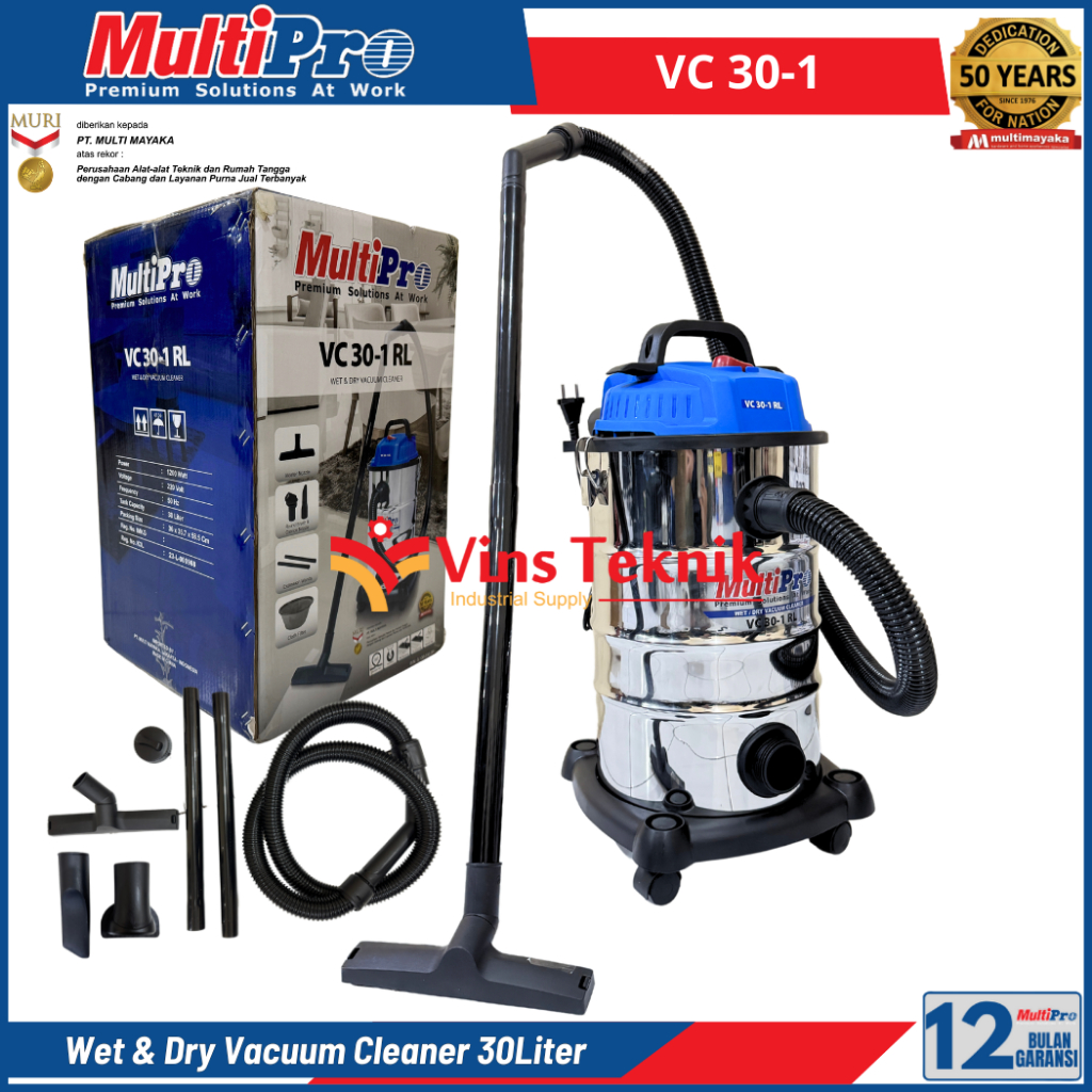 Jual Mesin Vacuum Cleaner 30L Vacum Cleaner Multipro VC 30-1 VC30-1 | Shopee Indonesia