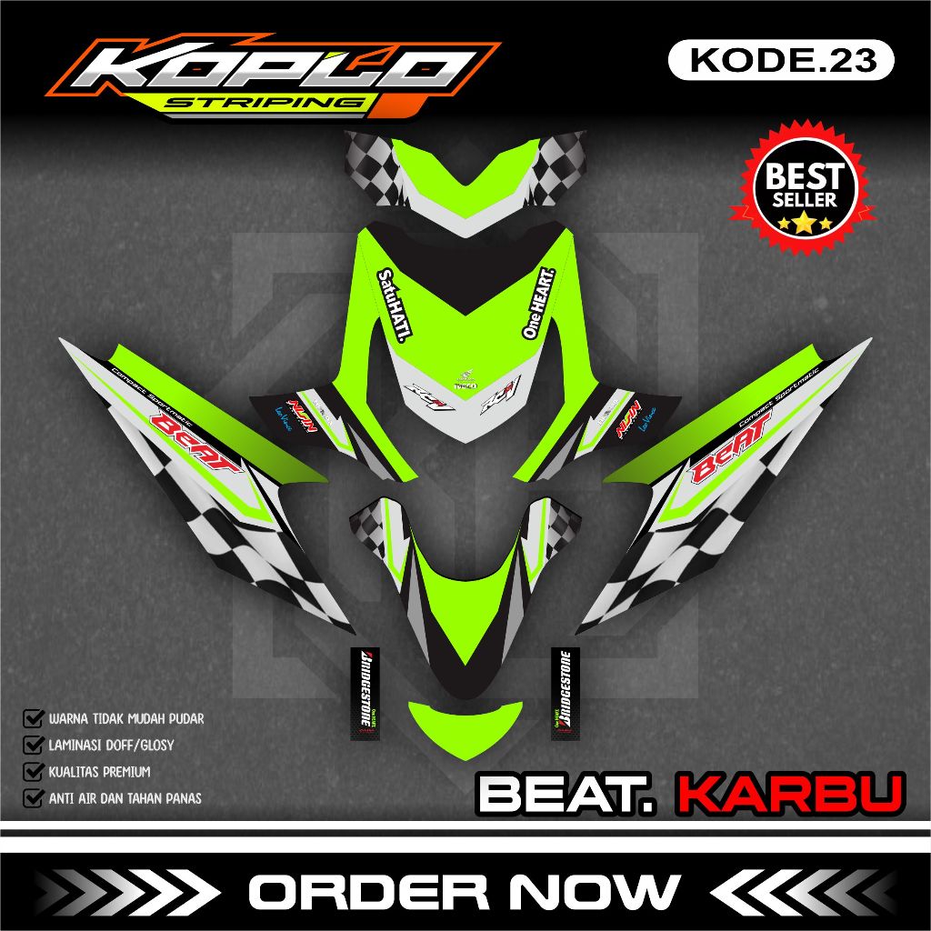 Jual Decal Stiker Full Body BEAT Karbu 2006 2007 2008 2009 - Dekal ...