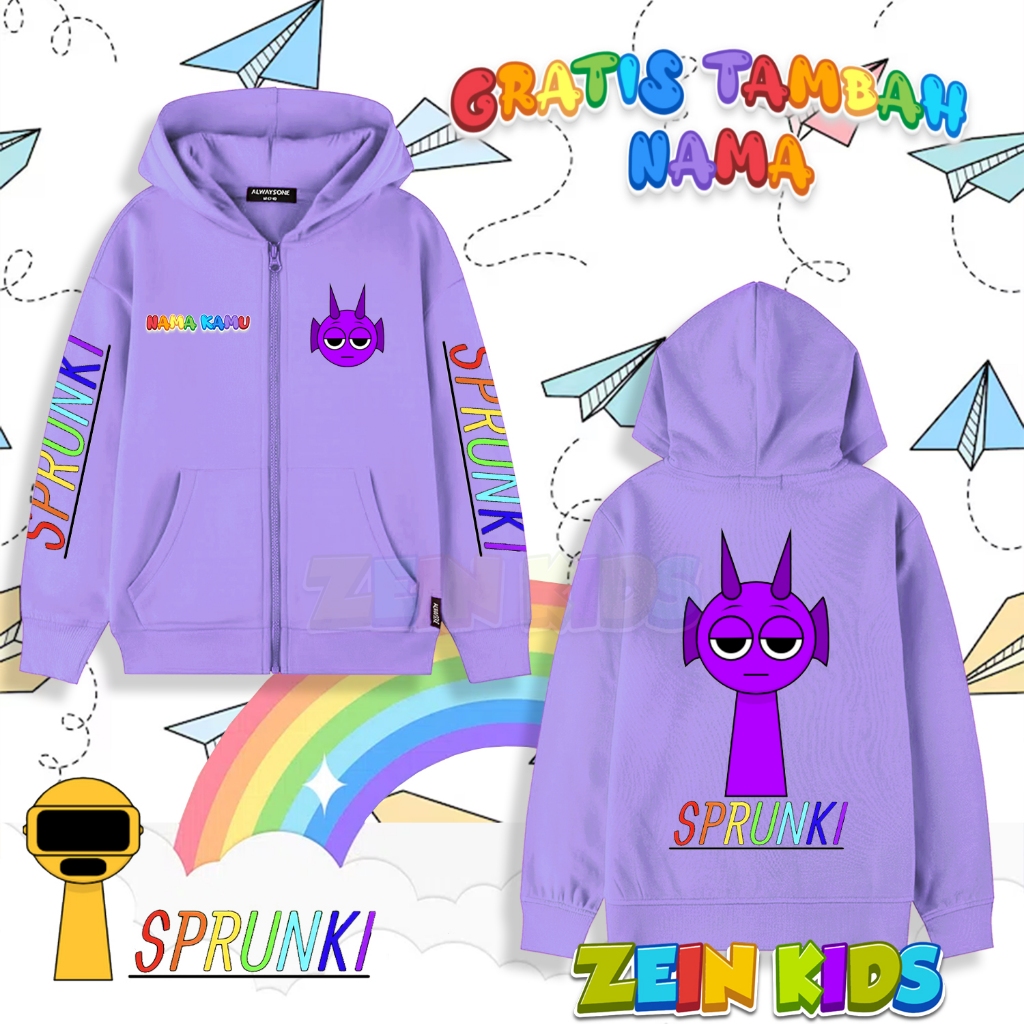 Jual Hoodie Sweater Anak Sprunki Durple / Jaket Anak Sprunki Durple ...