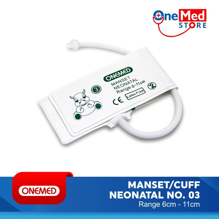 Jual ONEMED Manset Cuff NIBP Neonatal Disposable Pasien Monitor Neonate ...