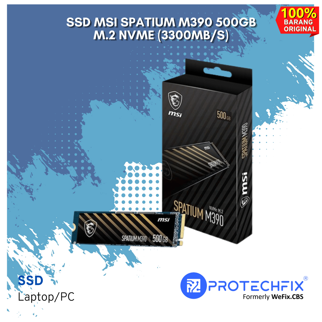 Jual SSD MSI SPATIUM M390 500GB M.2 NVME (3300MB/s) | Shopee Indonesia