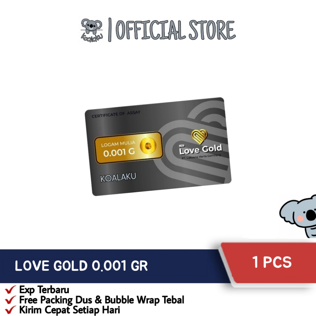 Jual Baby Love Gold Emas Murni Logam Mulia Mini Asli 0.001 gr | Shopee ...