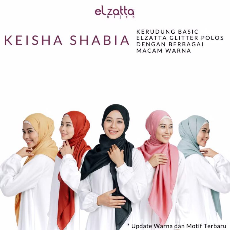 Jual (KEISHA SHABIA) HIJAB SEGI EMPAT BRAND POLOS WK,ZM,ELZT | Shopee ...
