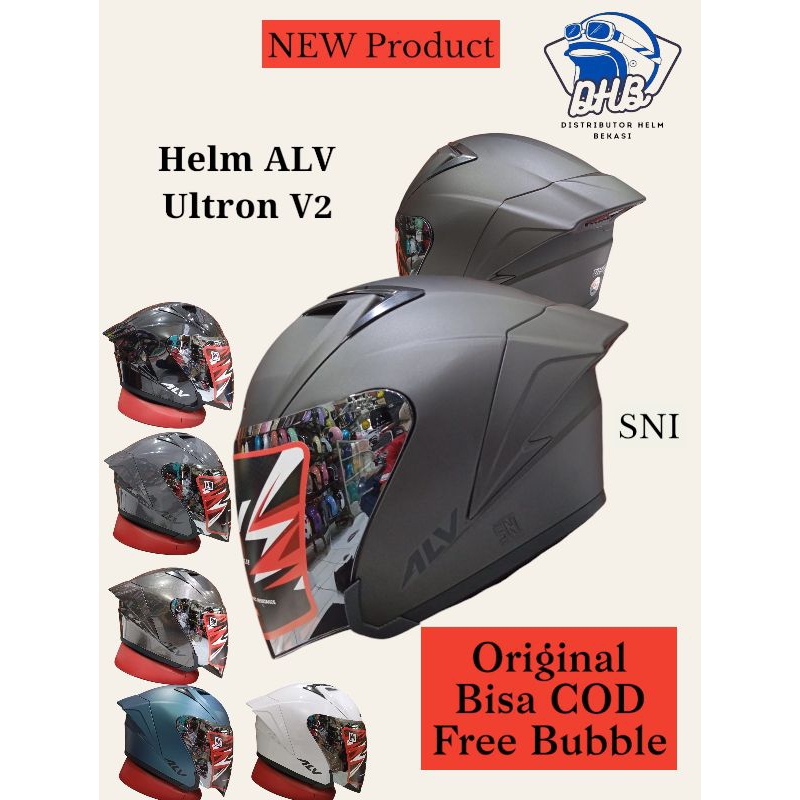 Jual Helm Half Face ALV Ultron V2 Solid Original | Shopee Indonesia