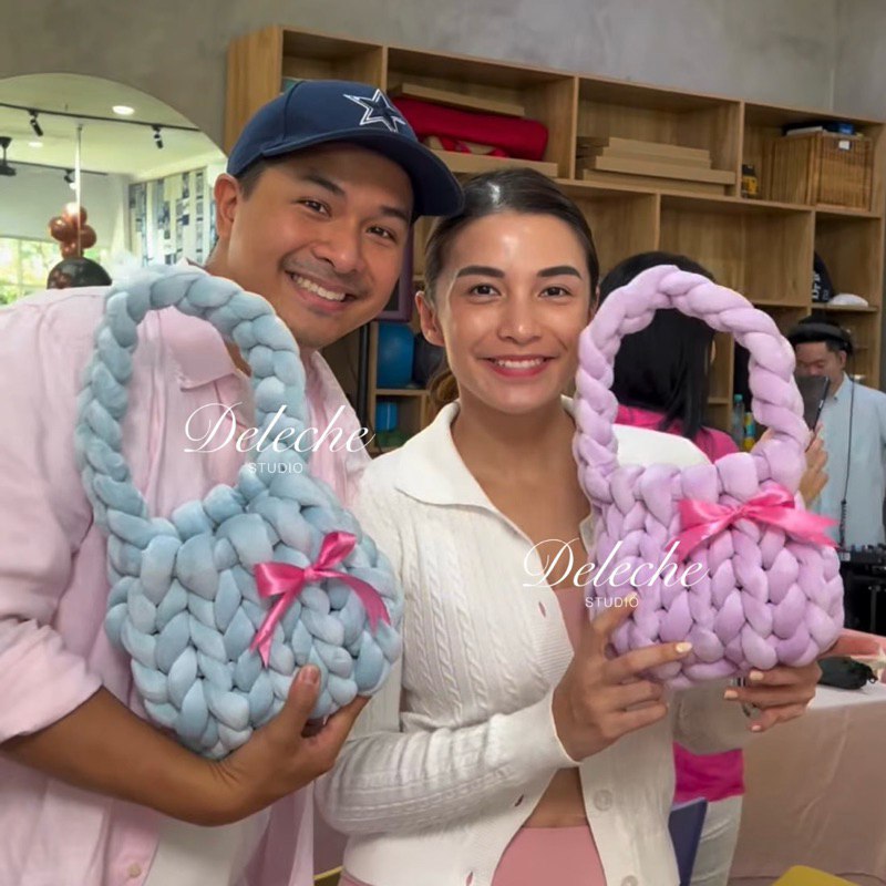 Jual [READY] CHUNKY BAG / CHUNKY KNIT BAG / CHUNKY VELVET KNIT BAG ...