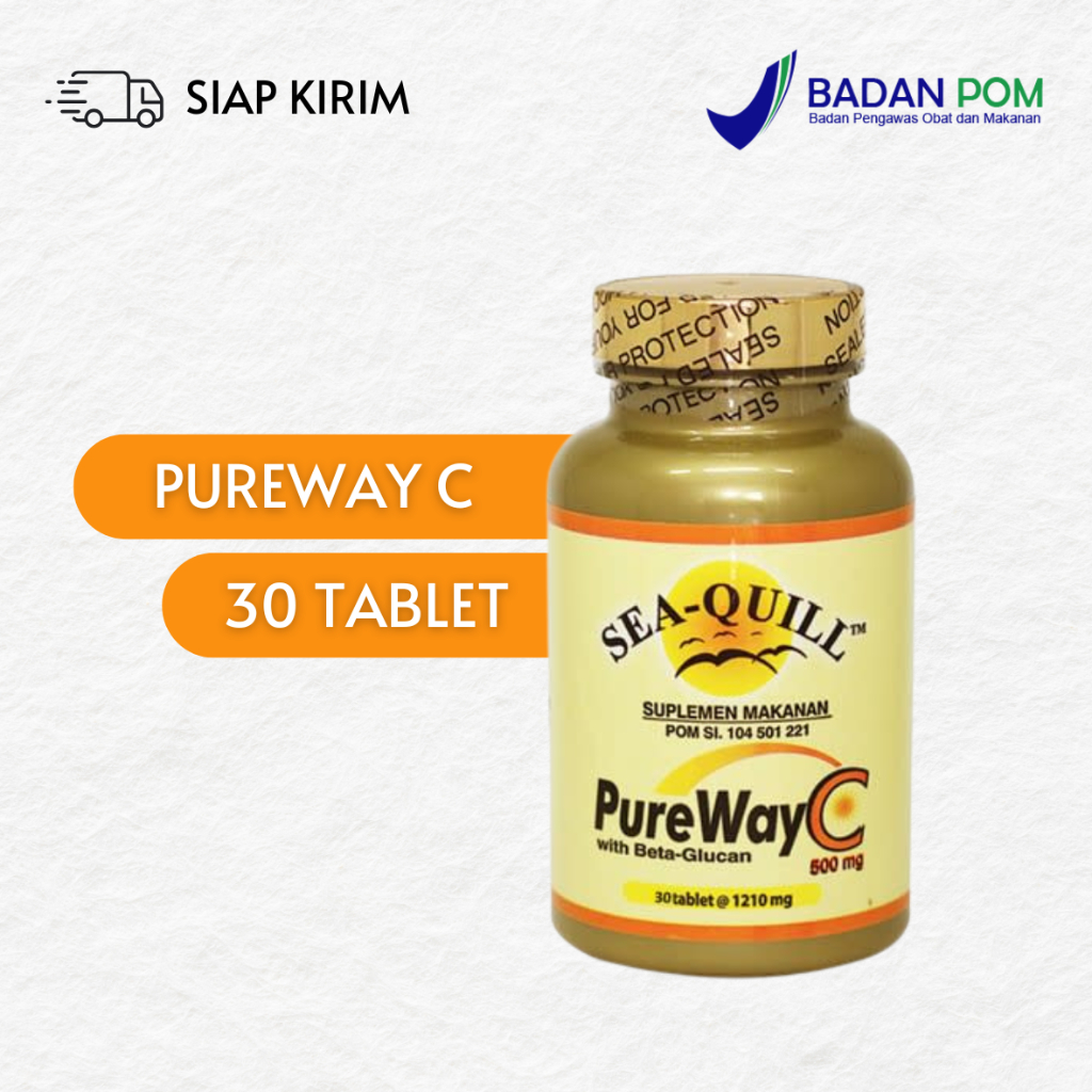 Jual Sea-Quill Pureway C 500 Mg - Vitamin C 500 Mg, Daya Tahan Tubuh, Imunitas | Shopee Indonesia