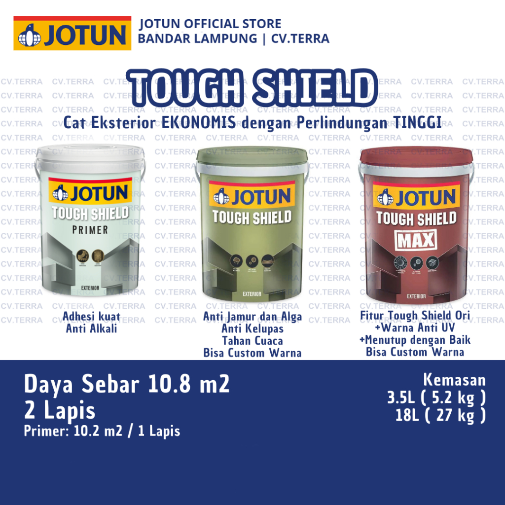 Jual JOTUN TOUGH SHIELD 18 L / 26 kg - Cat Tembok Eksterior (Luar ...