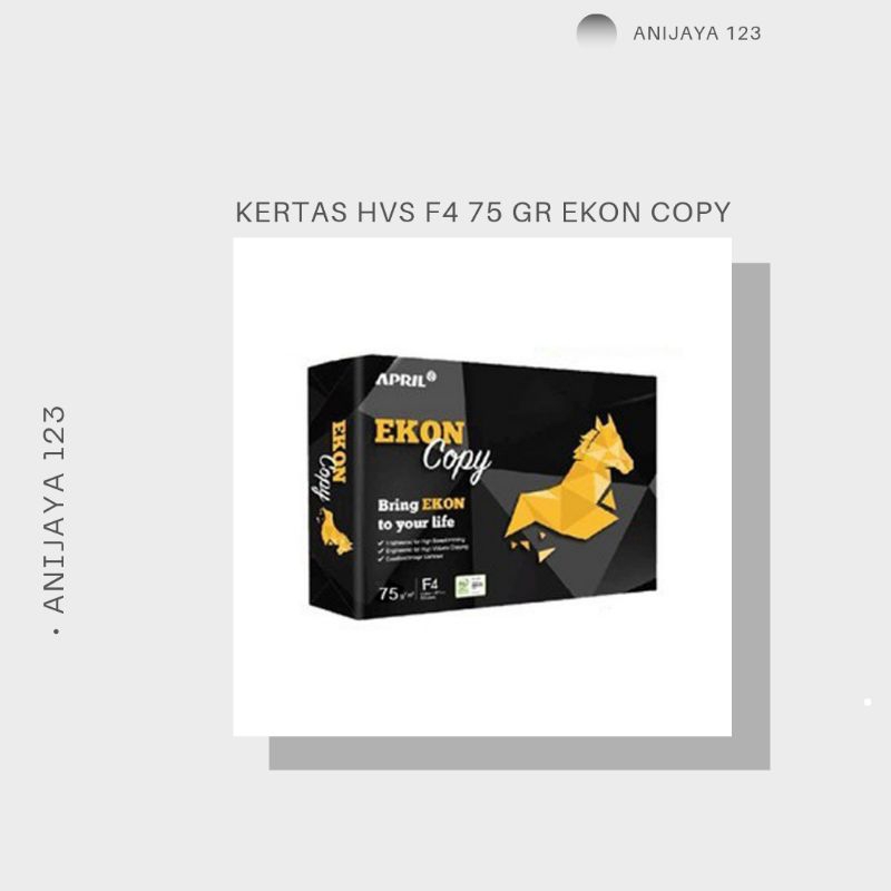 Jual Ekon Copy Paper Kertas HVS Folio F4 75 GSM 1 RIM ISI 500 Instant ...