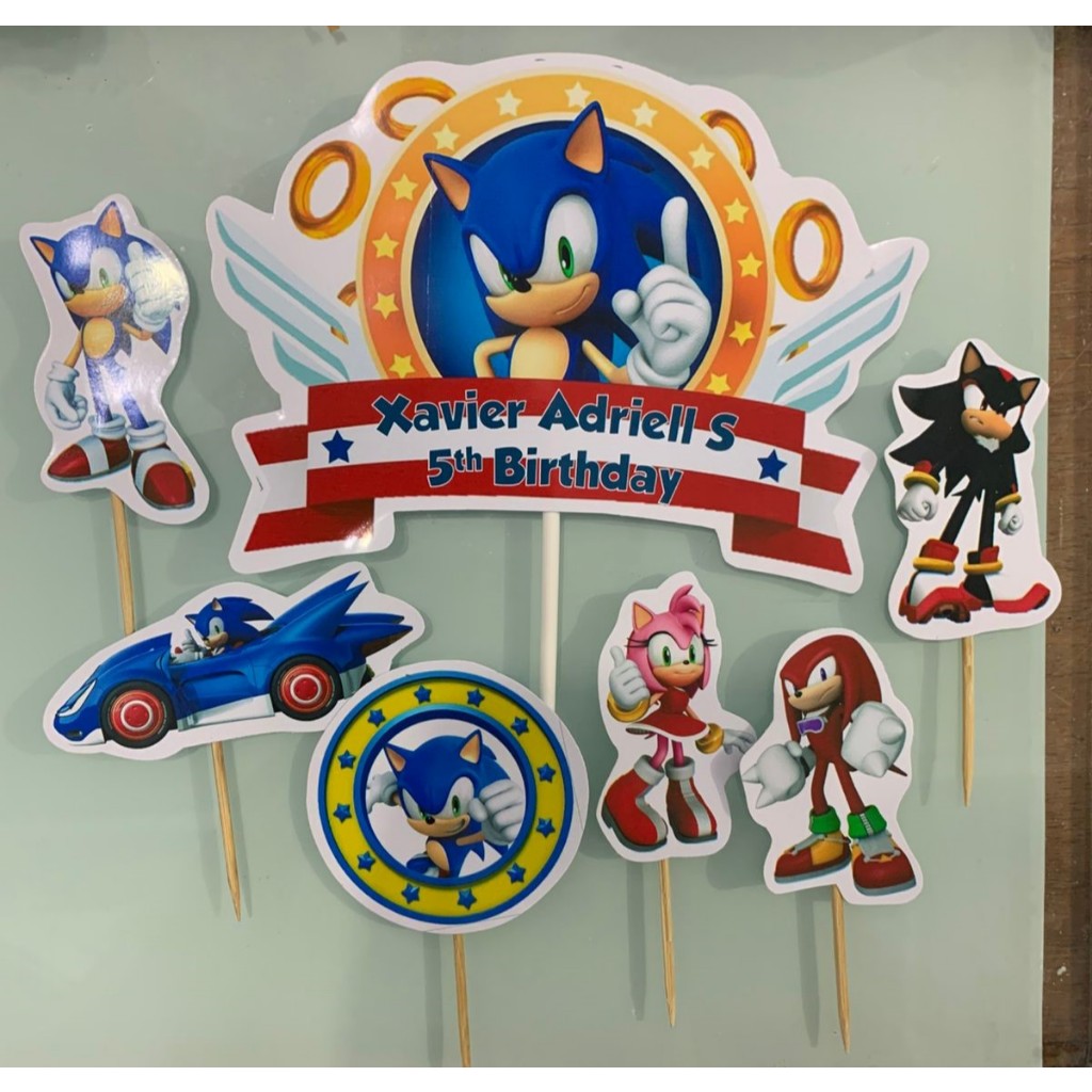 Jual Topper Cake Sonic / custom nama & umur tulis dinote | Shopee Indonesia