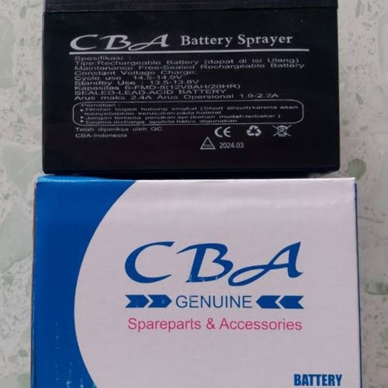 Jual Aki kering Tangki Elektrik CBA 12V 8AH Original AccuBaterai Electric Battery Knapsack ...
