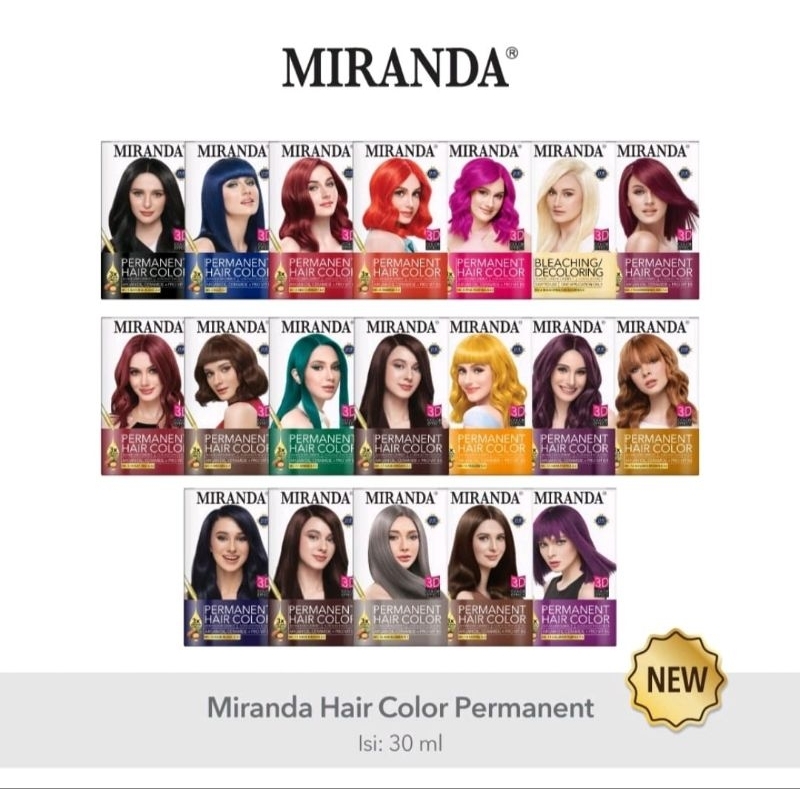 Jual Semir Rambut Miranda Original Murah / Pewarna Rambut Miranda Hair ...