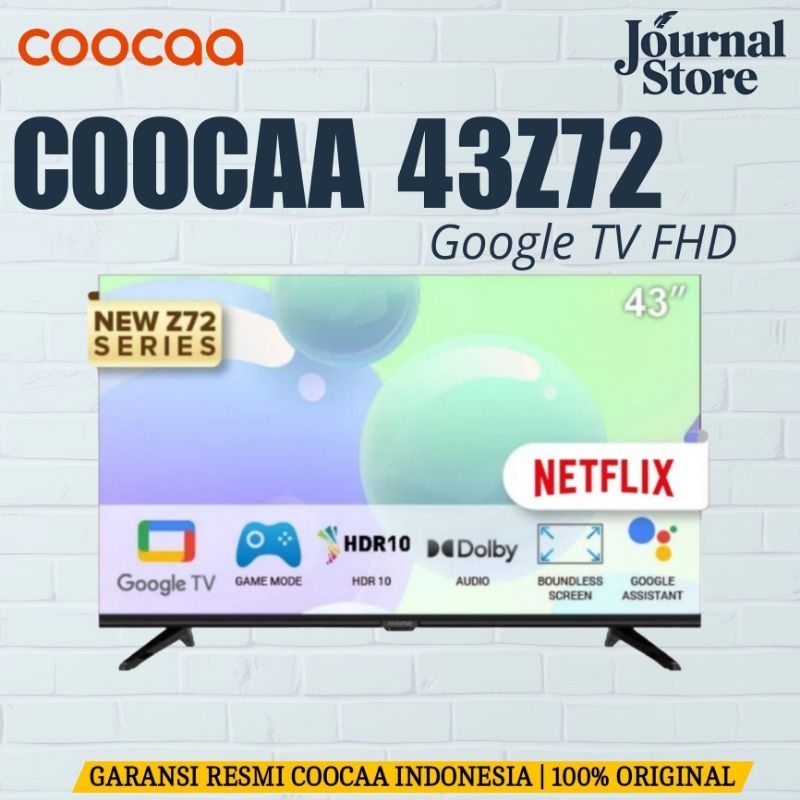 Jual Smart Android Google TV Coocaa 43 Inch Full HD 43Z72 Garansi Resmi ...
