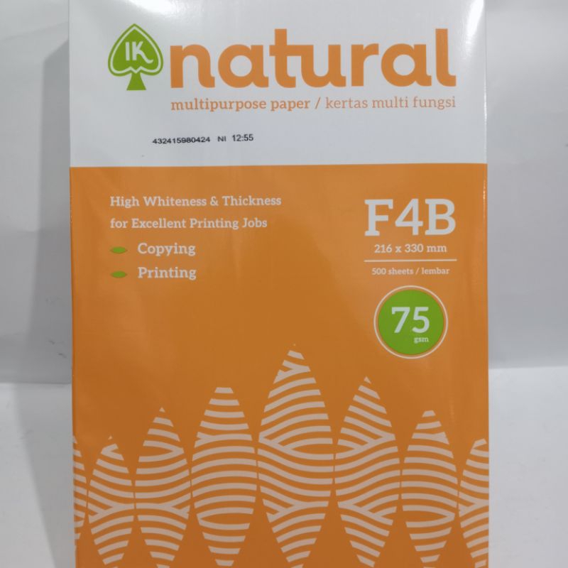 Jual Kertas HVS Ukuran F4 Natural 1 RIM | Shopee Indonesia