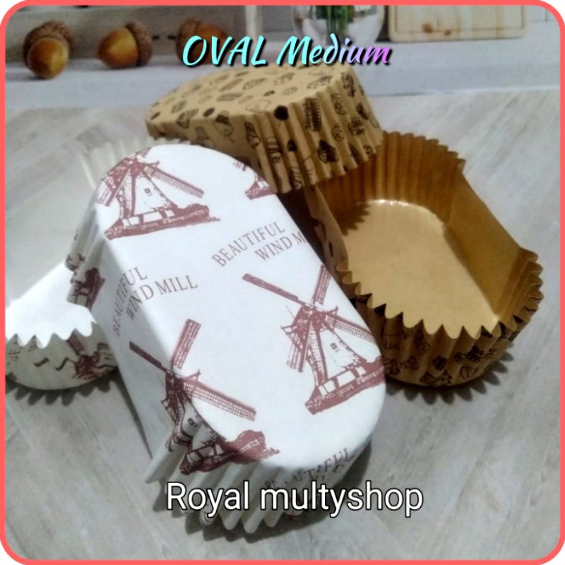 Jual (isi 200pcs)Cup Roti Laminasi Oval (M) VARIAN uk 9 x 5x 3cm ...