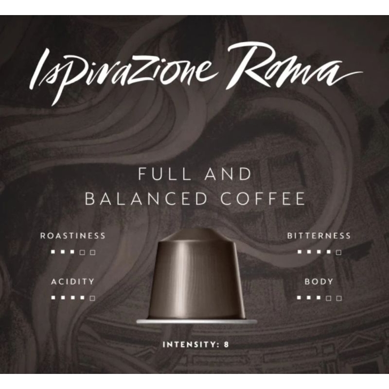 Jual Nespresso coffee capsule Inspirazione Roma (5.capsule) | Shopee ...