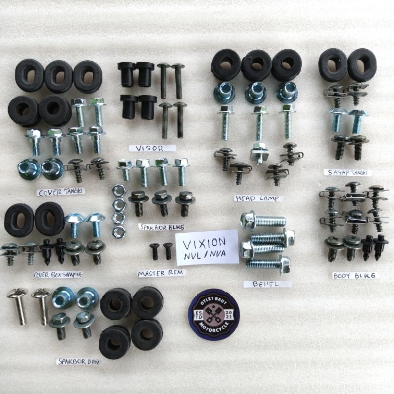 Jual Baut Vixion New Fullset Baut Motor Vixion New Fullbody Baut Motor ...