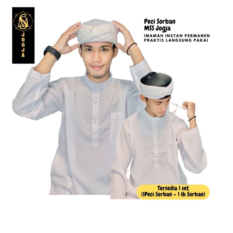 Jual Peci Sorban MSS Jogja Imamah Instan Permanen Praktis Langsung ...
