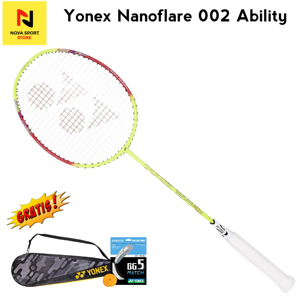 Jual Yonex Raket Badminton Yonex Nanoflare 002 Ability Lime Graphite | Shopee Indonesia