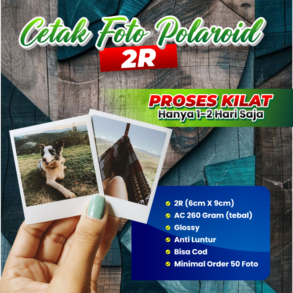 Jual Cetak Foto Polaroid 2R 3R 4R Glossy Sehari Jadi Kertas Foto Asli | Shopee Indonesia