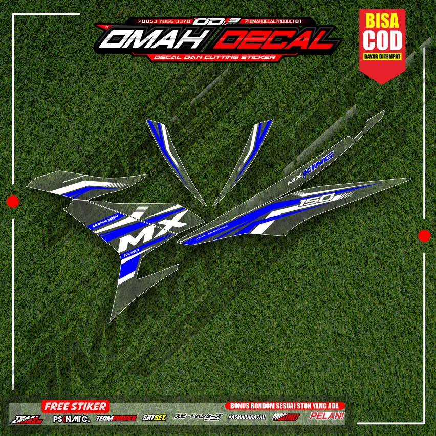Jual STIKER STRIPING TRANSPARAN YAMAHA MX KING FACELIFT LIS STICKER UV ...