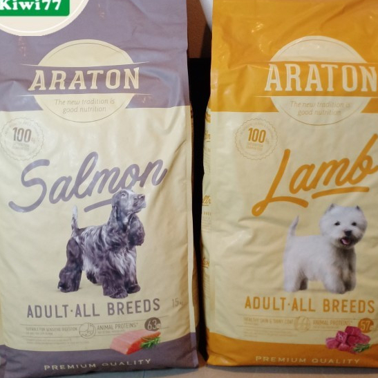 Jual Araton All Breeds Adult Dogs Salmon LAmb Makanan KEring Anjing ...