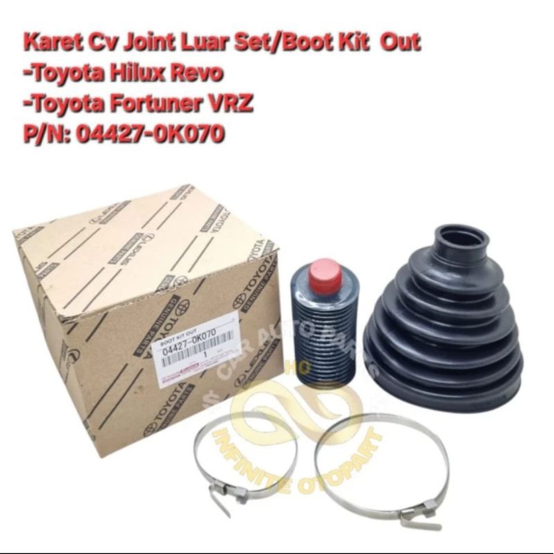 Jual BOOT KIT KARET FORTUNER VRZ CV JAOIN LUAR SET HILUX REVO 04427 ...