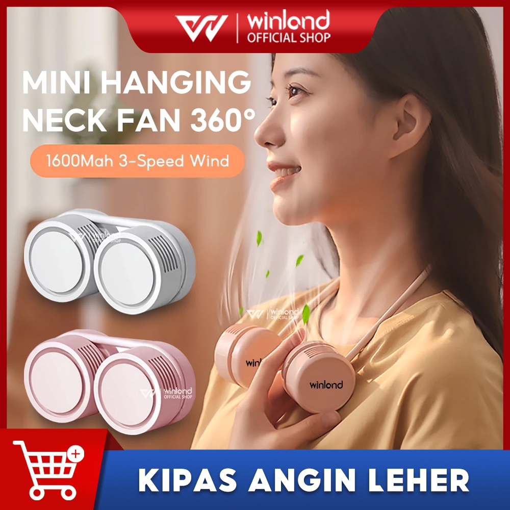 Jual Winland Kipas Angin Portable Mini Smart Lazy Neck Fan Hanging Fan ...