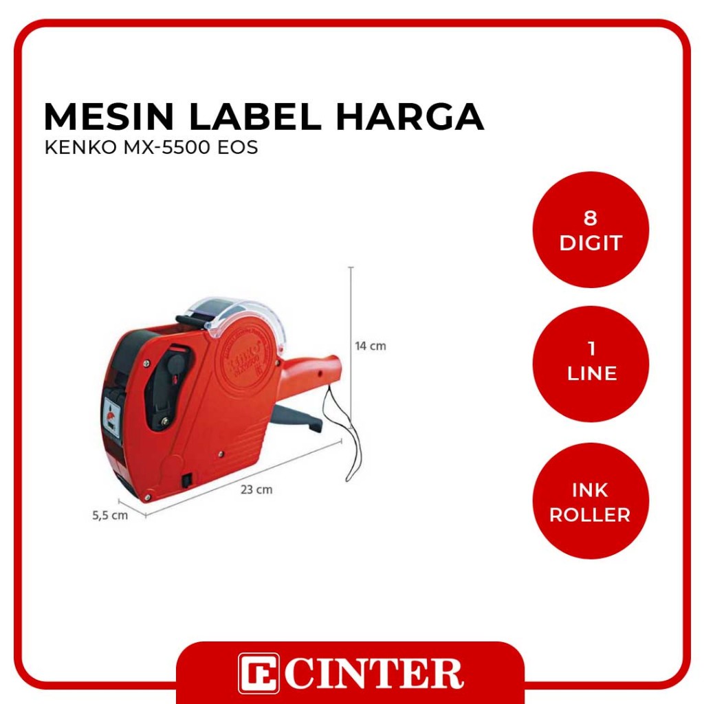 Jual KENKO - MESIN LABEL HARGA / PRICE LABELLER MX-5500 EOS | Shopee ...