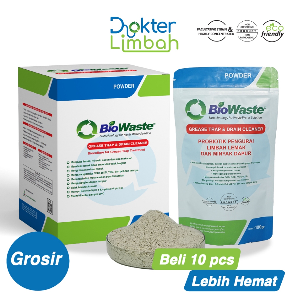 Jual Bakteri Pengurai Lemak dan Bau BioWaste Grease Trap & Drain ...
