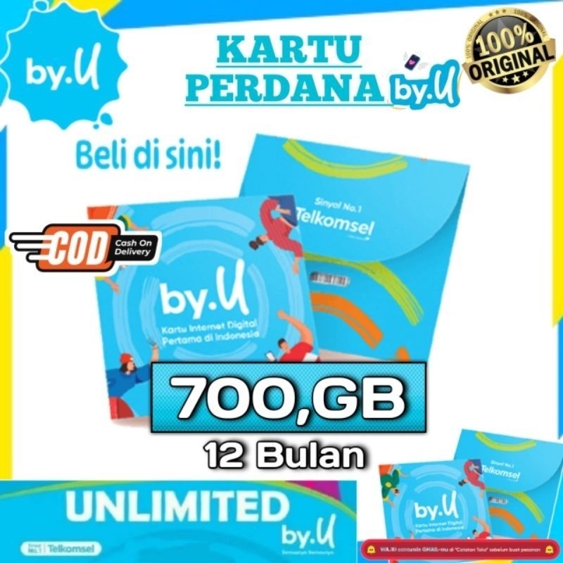 Jual kartu perdana Byu kuota 700GB masa aktif 12 bulan | Shopee Indonesia