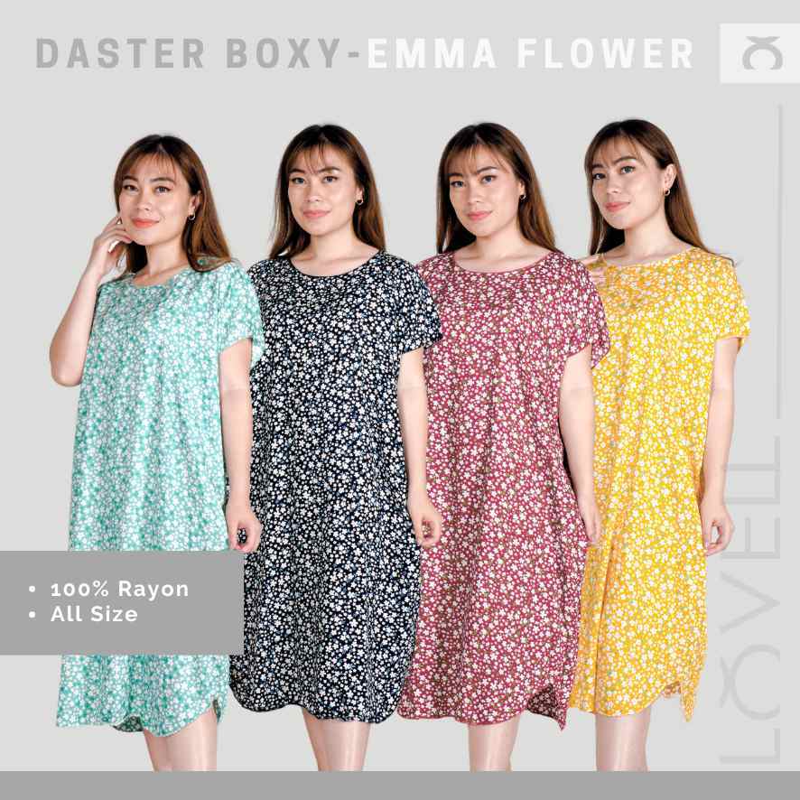 Jual HOMEWEAR - DASTER BOXY RAYON EMMA FLOWER | Shopee Indonesia