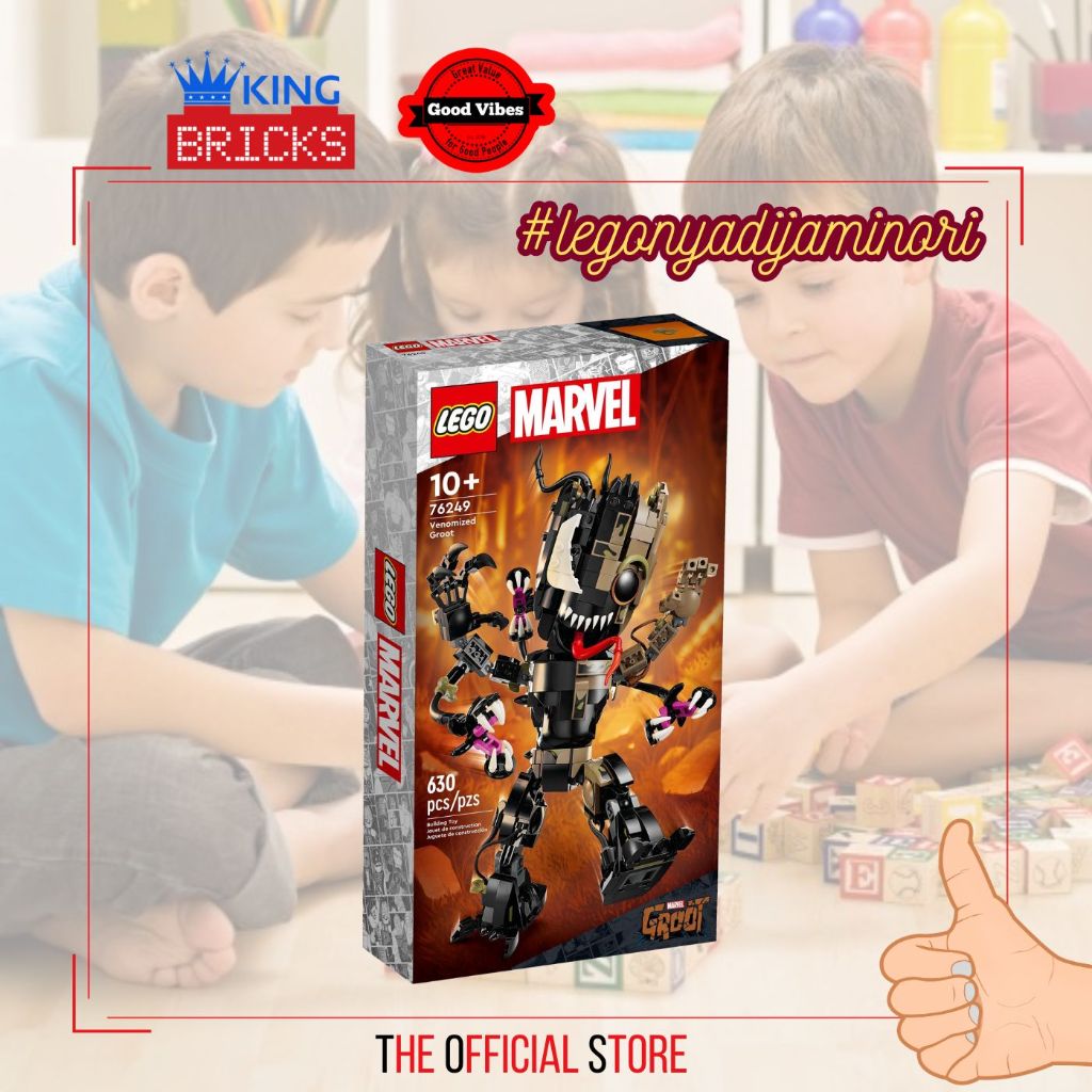 Jual LEGO Original MARVEL SUPER HEROES 76249 Venomized Groot - Mainan ...