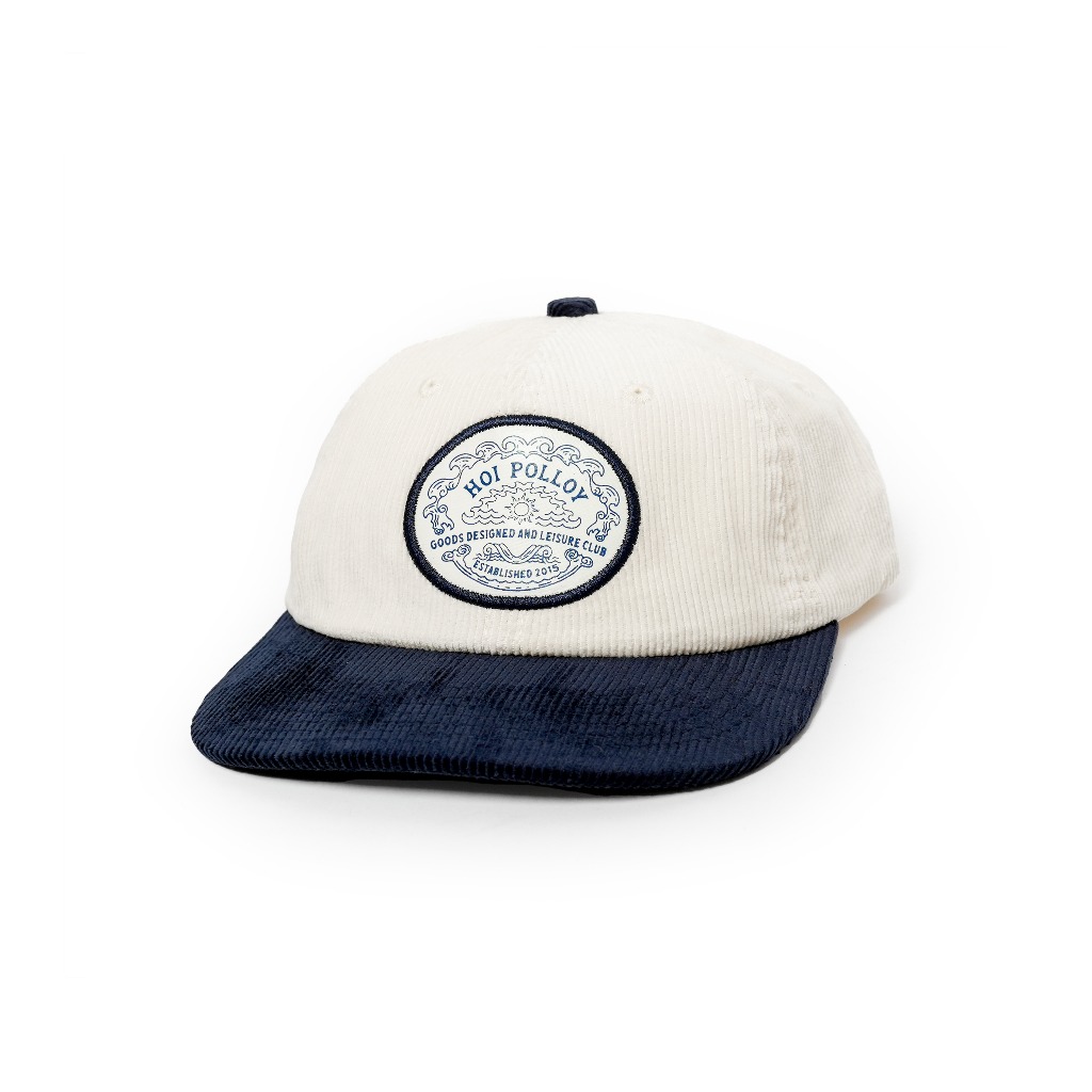 Jual Hoi Polloy - Topi - Shell Cord Cap (White Blue) Corduroy | Shopee ...