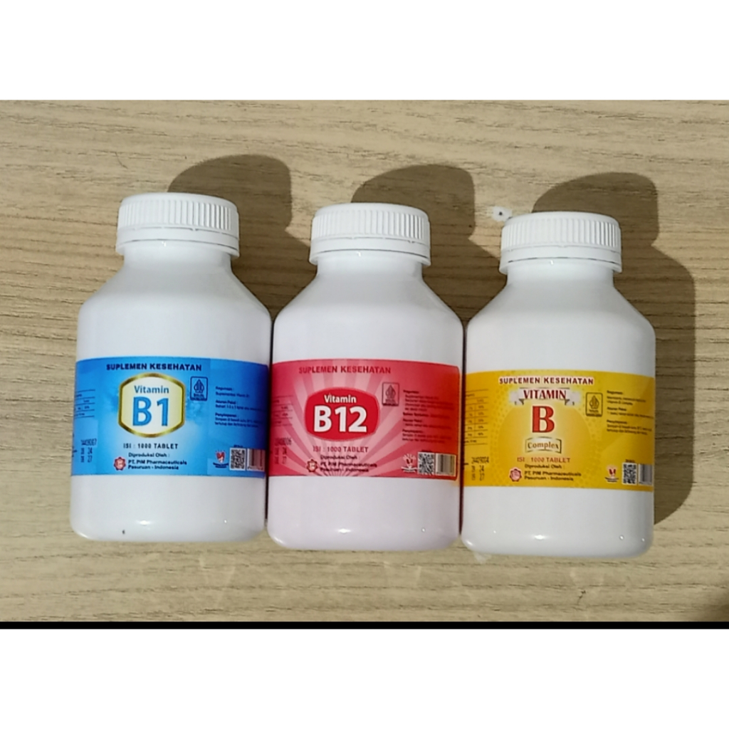 Jual VItamin B1 B12 B complex PIM Botol 1000 tablet | Shopee Indonesia
