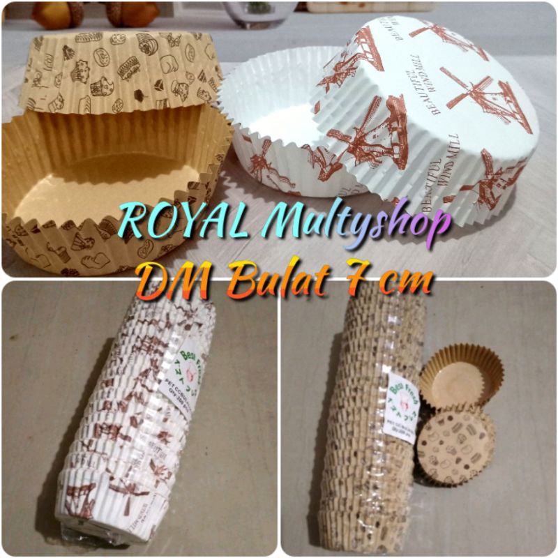 Jual Cup roti Laminasi DM Bulat 7 cm ( Tinggi 3 cm ) MOTIF isi 200pcs ...