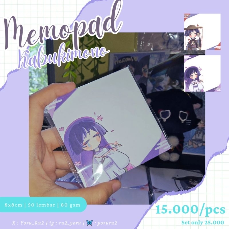 Jual [Ruuverse] MEMOPAD Kabukimono Kuronushi Scaramouche Wanderer ...