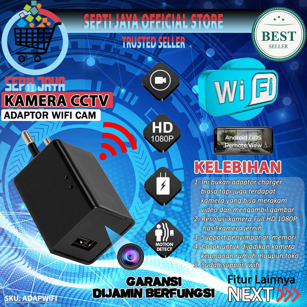 Jual Hidden Spy IP Camera CCTV Wifi Model Socket Power Adapter Kamera ...