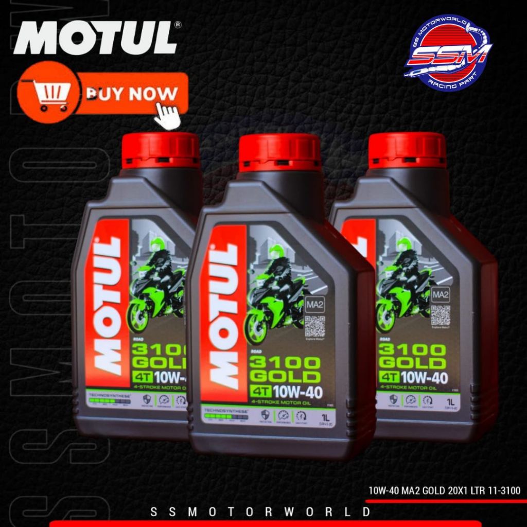 Jual OLI MOTUL 3100 GOLD 10W40 0,8L/1L 4TAK MATIC | Shopee Indonesia