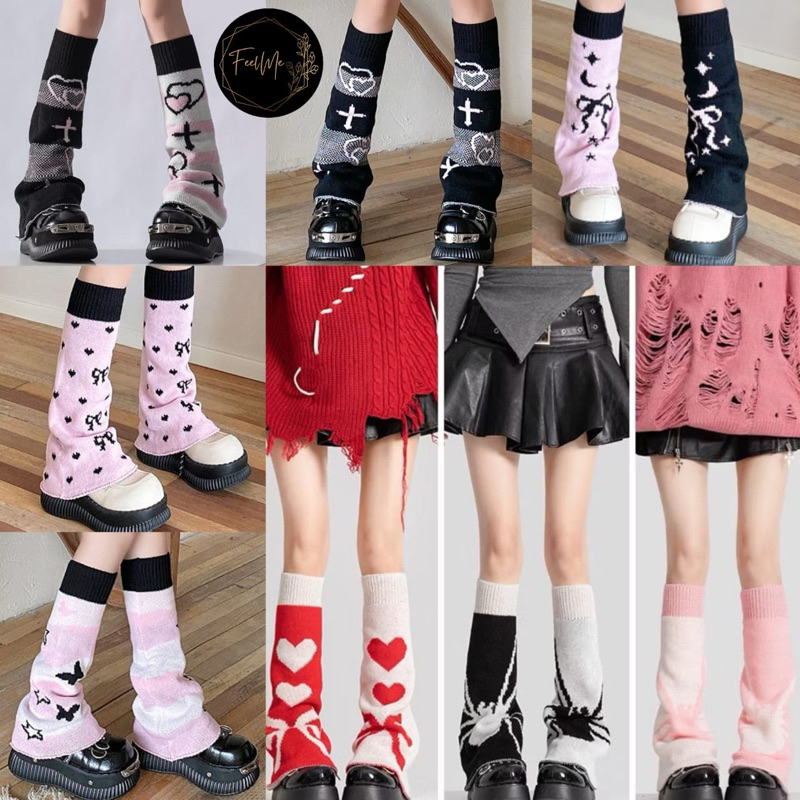Jual FeelMe KK-042 Premiun Leg Warmer Reversible (Bolak balik) love ...