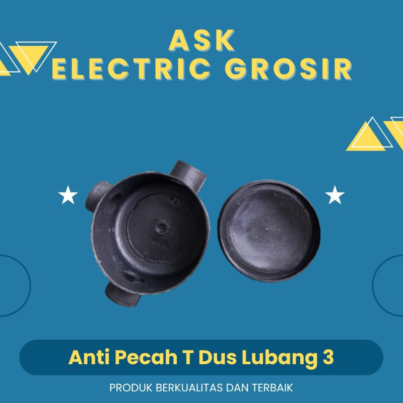 Jual 1 PCS T Dus Hitam Lubang 3 Imbow Dus Hitam 17mm Anti Pecah/T Dus ...