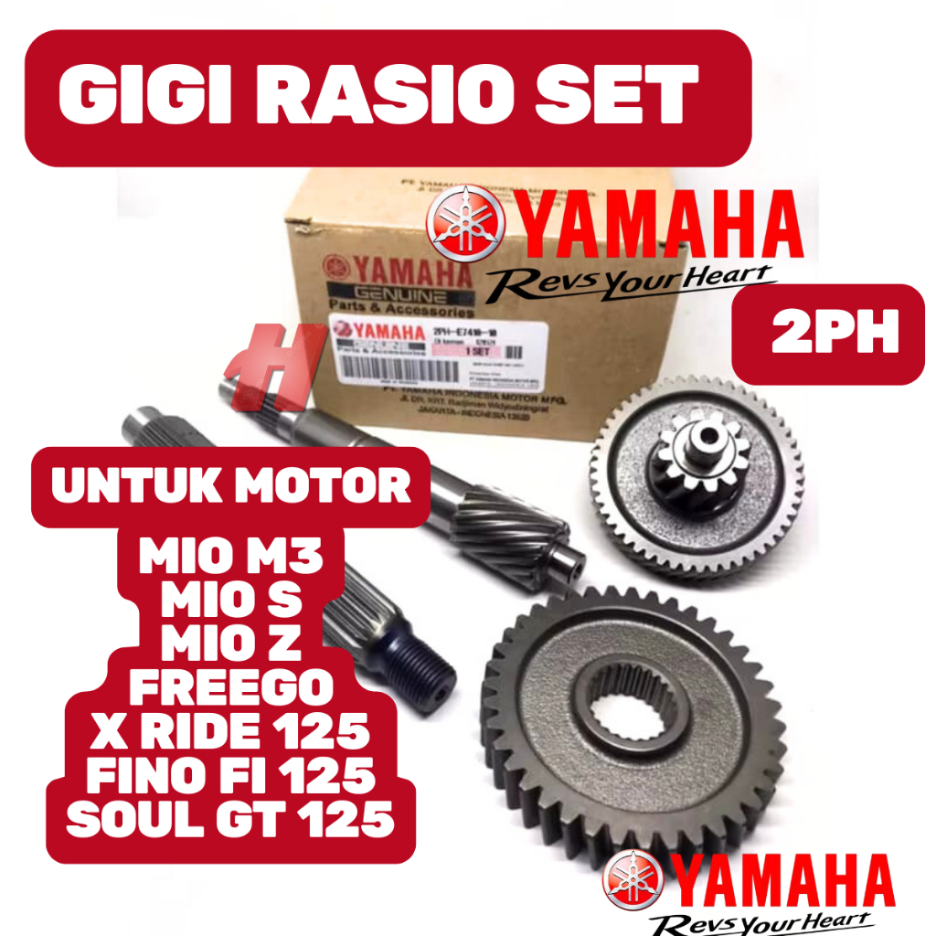 Jual ORIGINAL GRANSI GIGI GEAR RASIO SET KODE 2PH KOMPLET 2PH MIO M3 ...